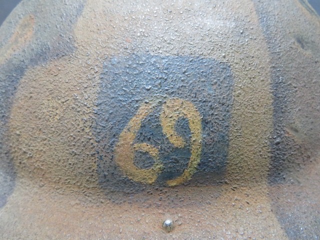 WWI U.S. Model 1917 Helmet – Original Camo Paint – 42nd Infantry ...