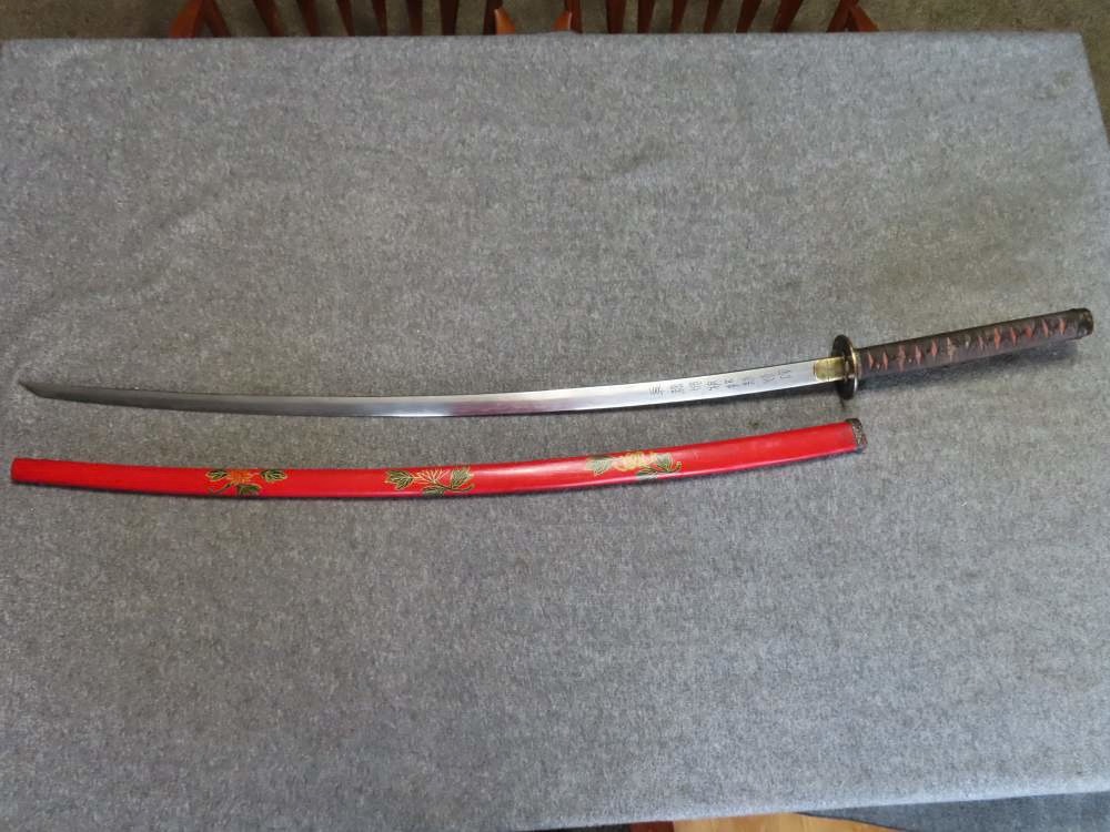 Large Two-Handed Japanese Samurai Sword – Bright 32″ Blade - Eisel Armory